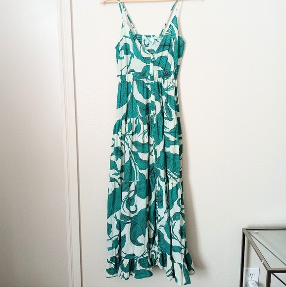 Anthropologie | Dresses | True Destinations 0 Cotton Tropical Printed ...